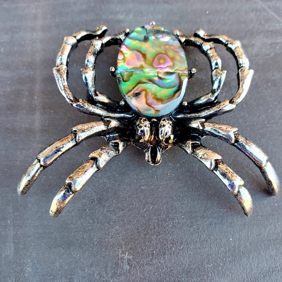 Handmade | Jewelry | New Carved Abalone Shell Spider Pin Brooch | Poshmark